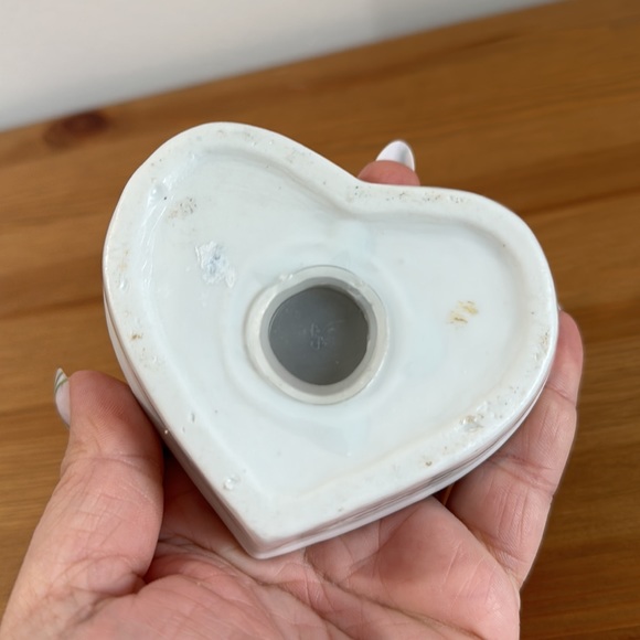 Vintage | Accents | Vintage Heartshaped Porcelain Potpourri Container ...